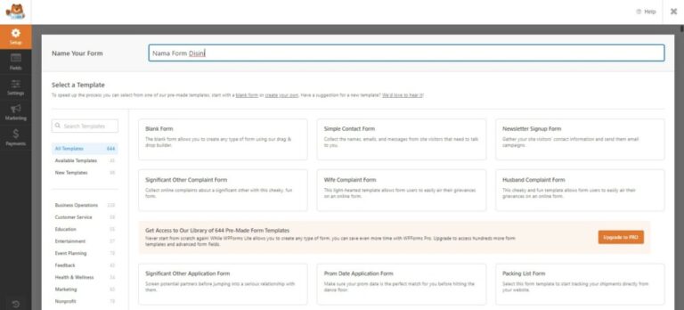 Cara Membuat Contact Us di WordPress Pakai WPforms